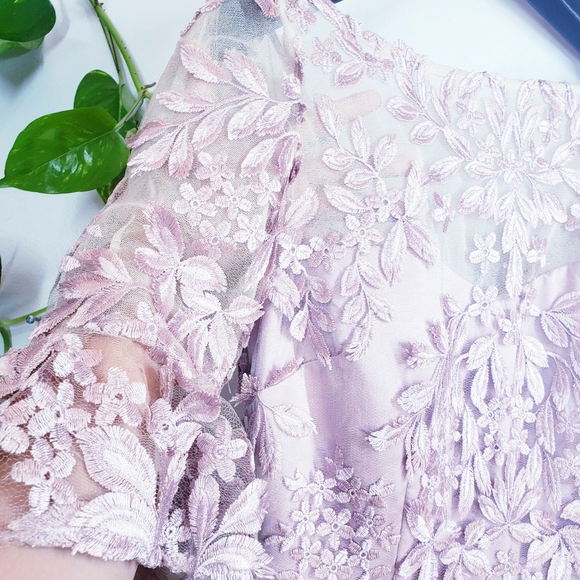 JS Collections | Dresses | Nwt Js Collections Pink Lace Illusion Neck ...